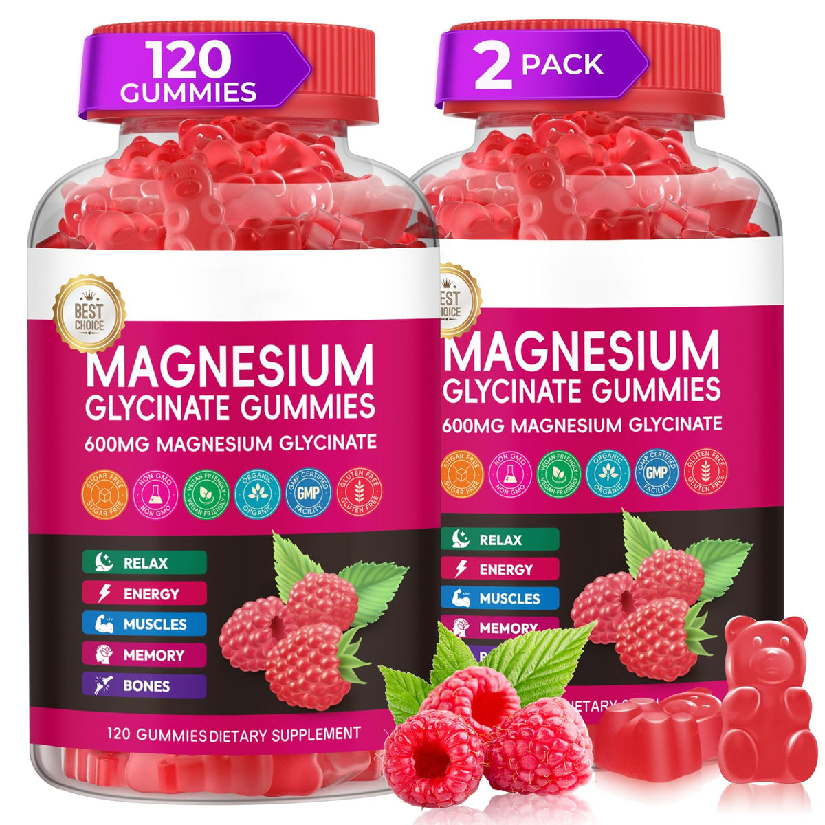 Xytora magnesium glycinate gummies raspberry