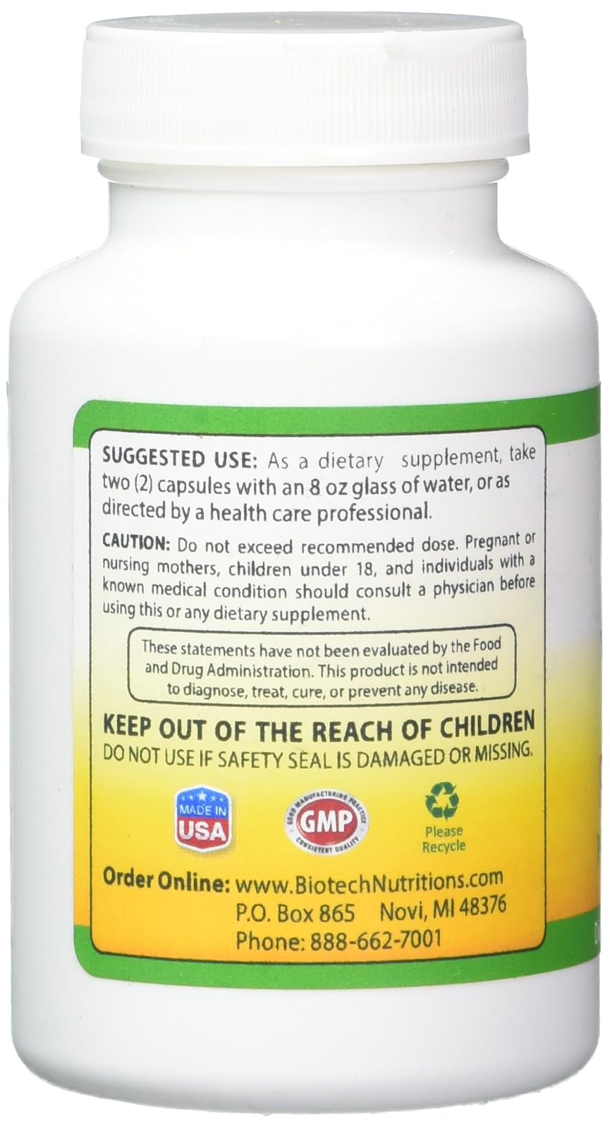 Yacon multivitamin capsules for seniors