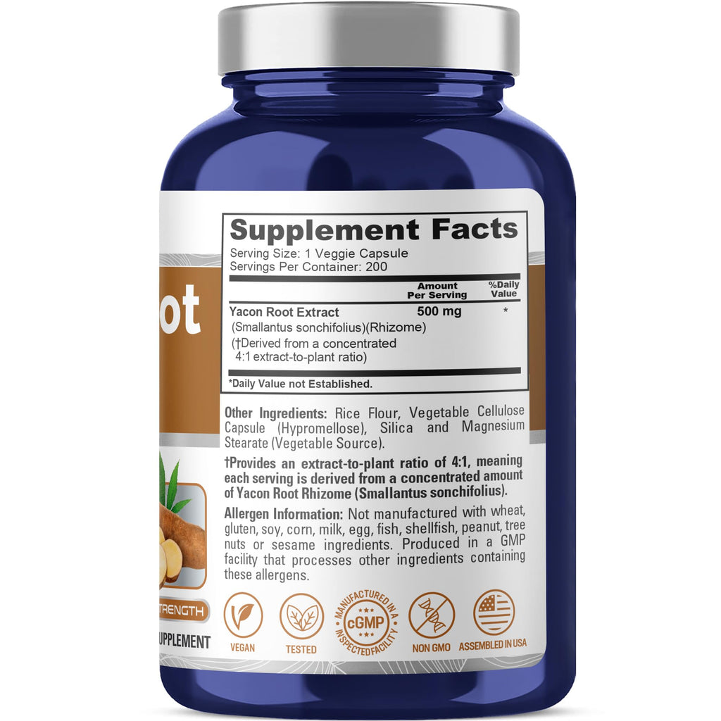 Yacon Root veggie capsules for adults