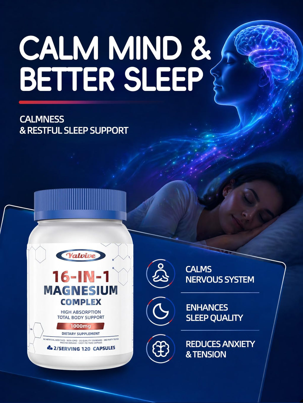 Yalvive magnesium for stress relief