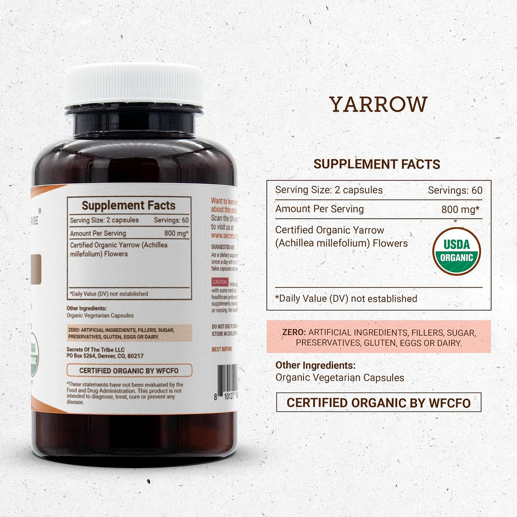 Yarrow capsules for overall wellness