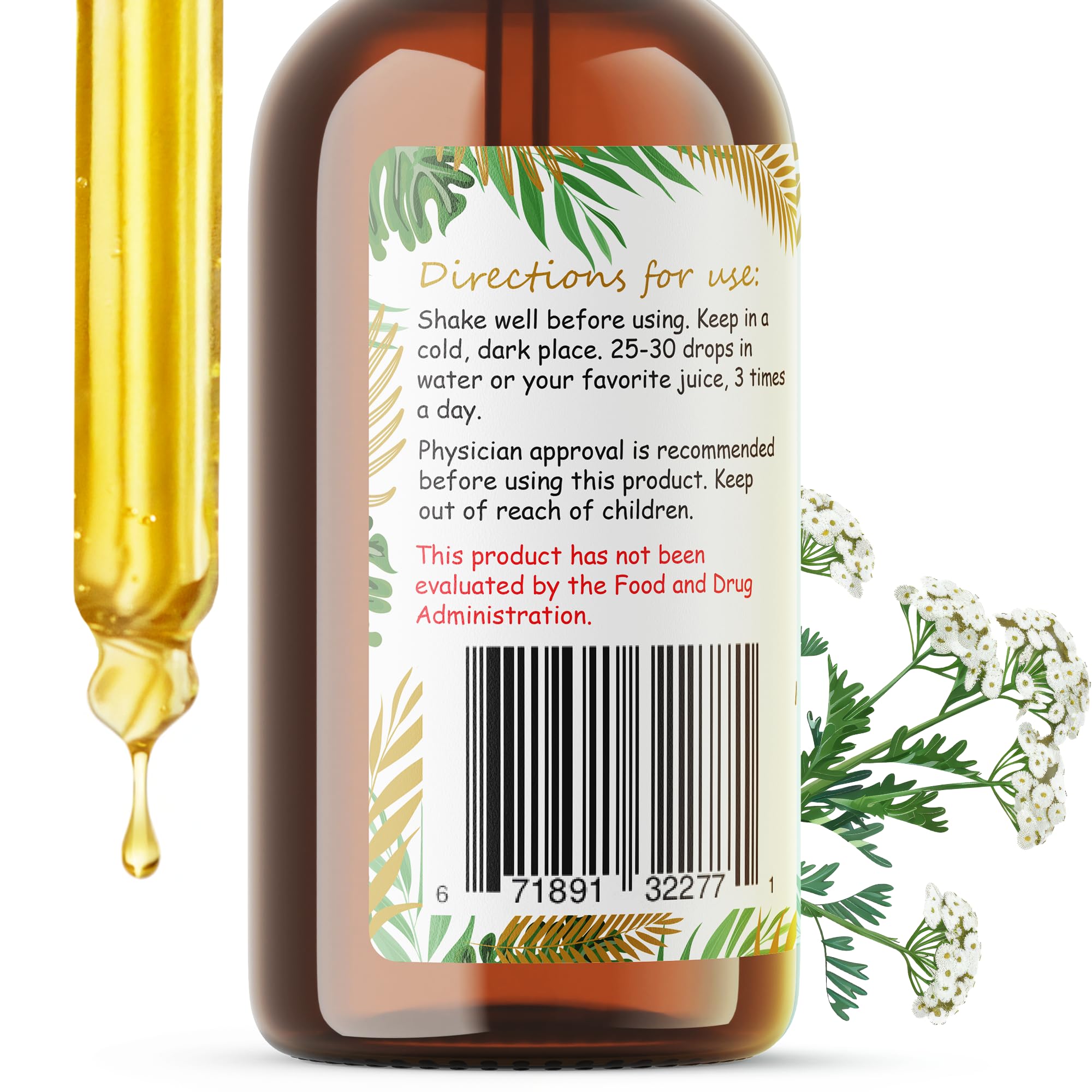 yarrow flower tincture for skin care
