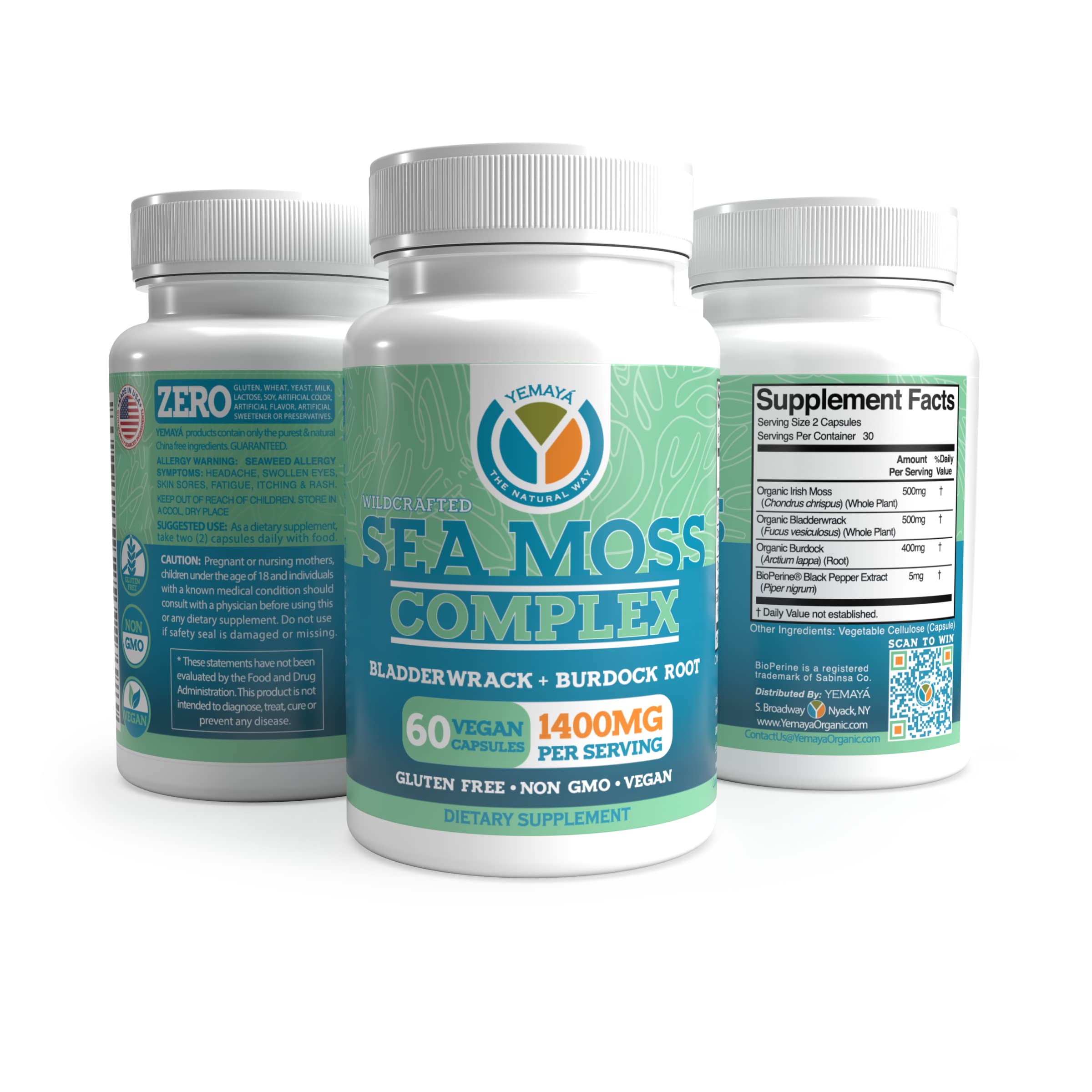 Yemayá sea moss capsules benefits