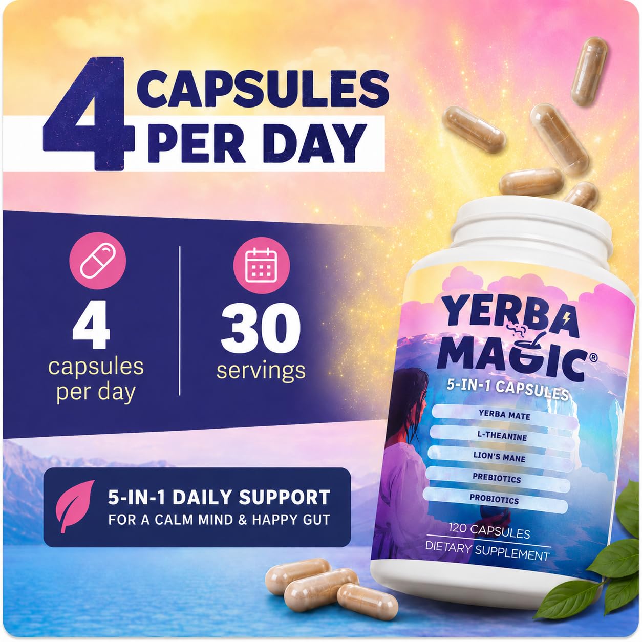 Yerba Magic capsules for daily nutrition
