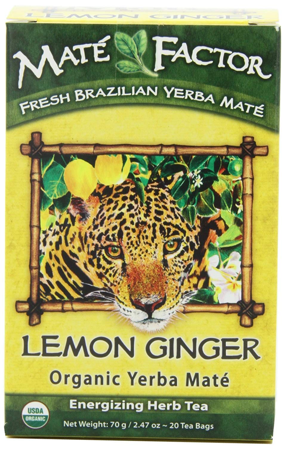 Yerba mate lemon ginger tea bags