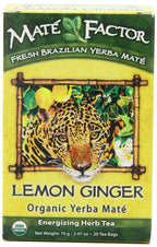 Yerba mate lemon ginger tea bags