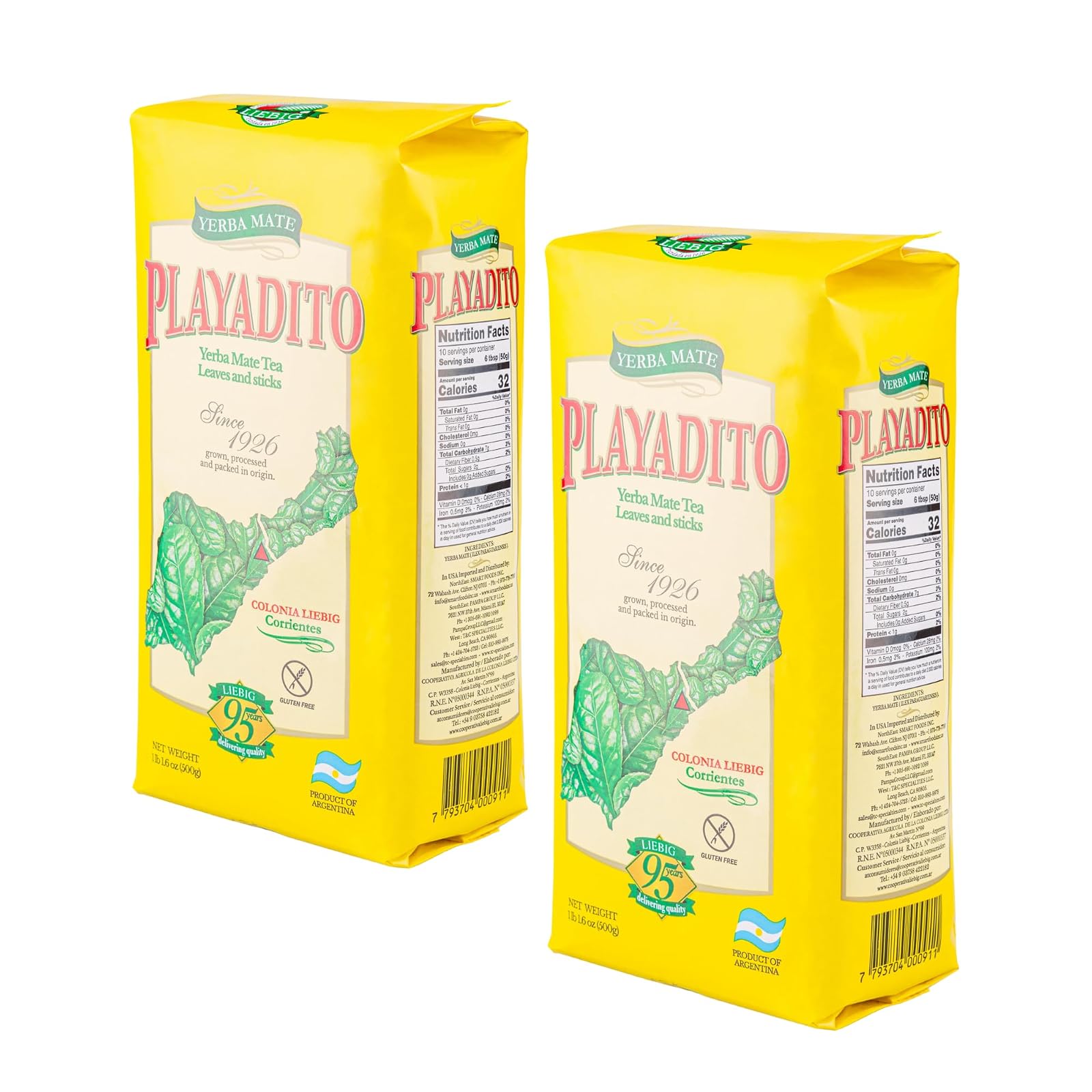 Yerba Mate Playadito herbal tea pack