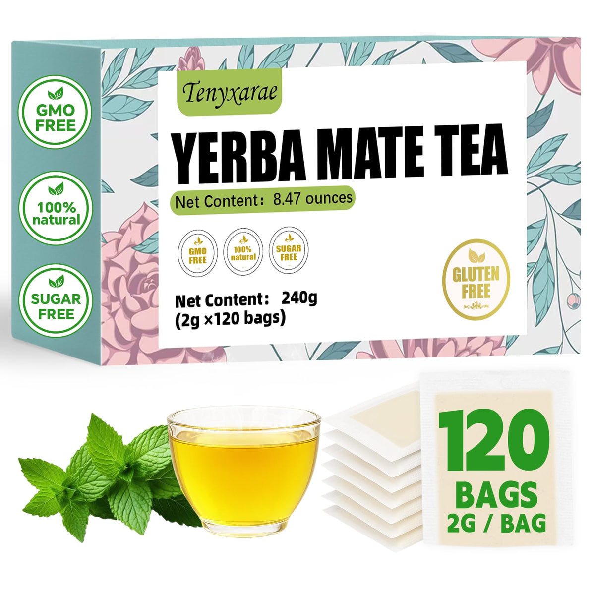 Yerba Mate tea bags for energy