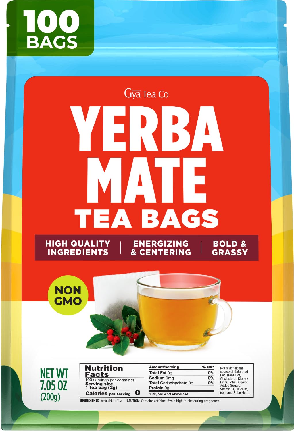 Yerba Mate tea bags for energy