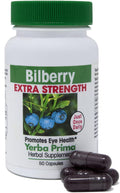 Yerba Prima bilberry capsules for vision support