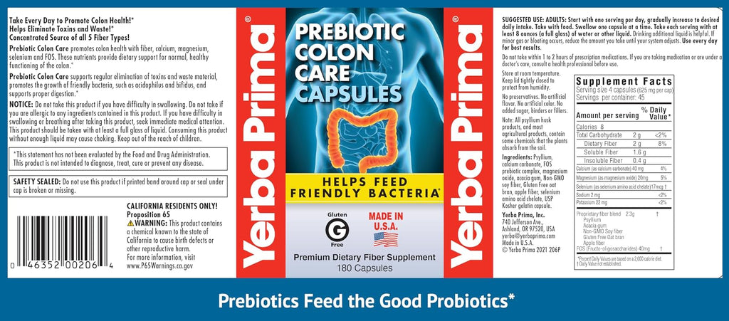 Yerba Prima colon care benefits