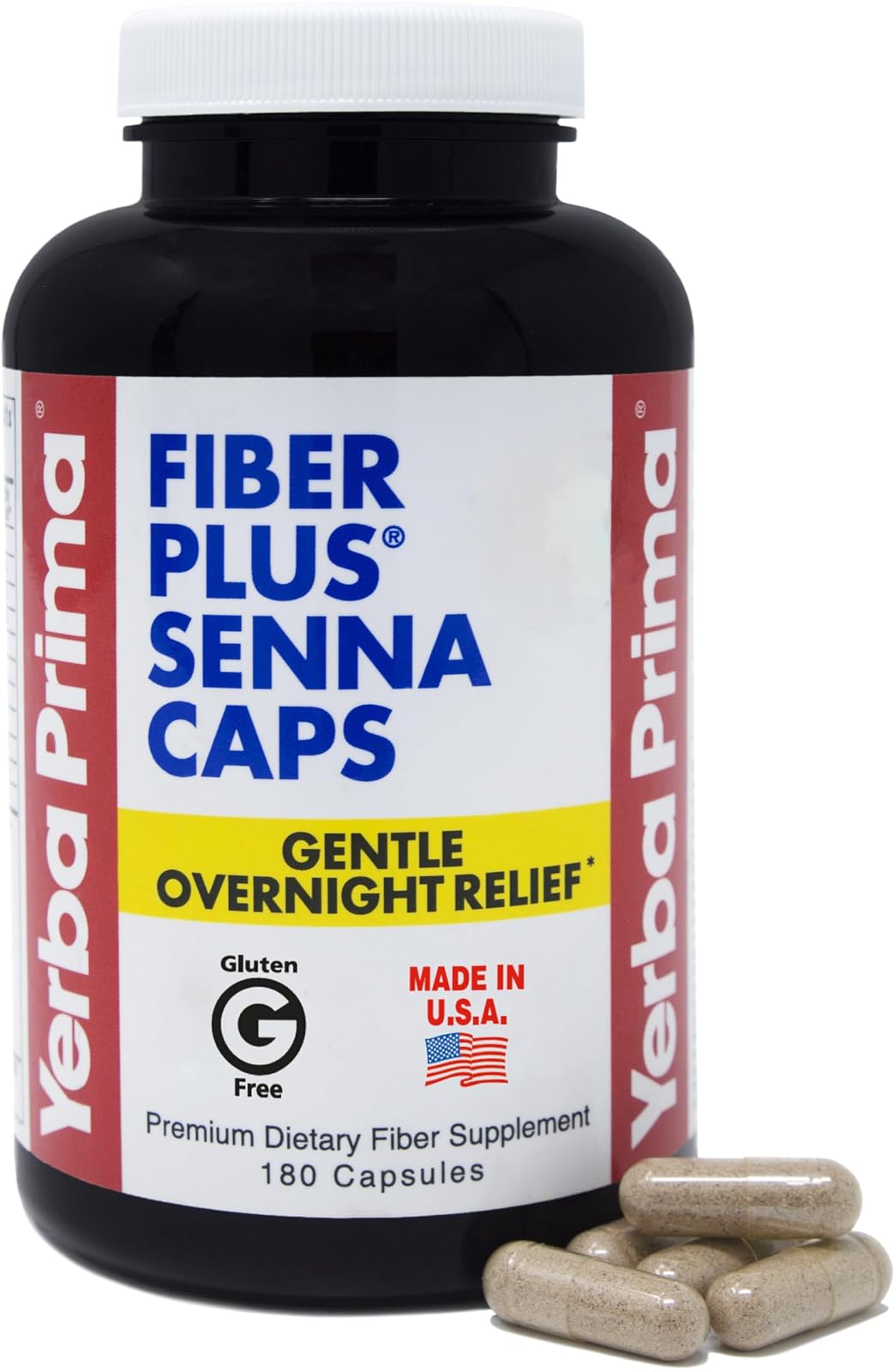 Yerba Prima Fiber Plus Senna capsules