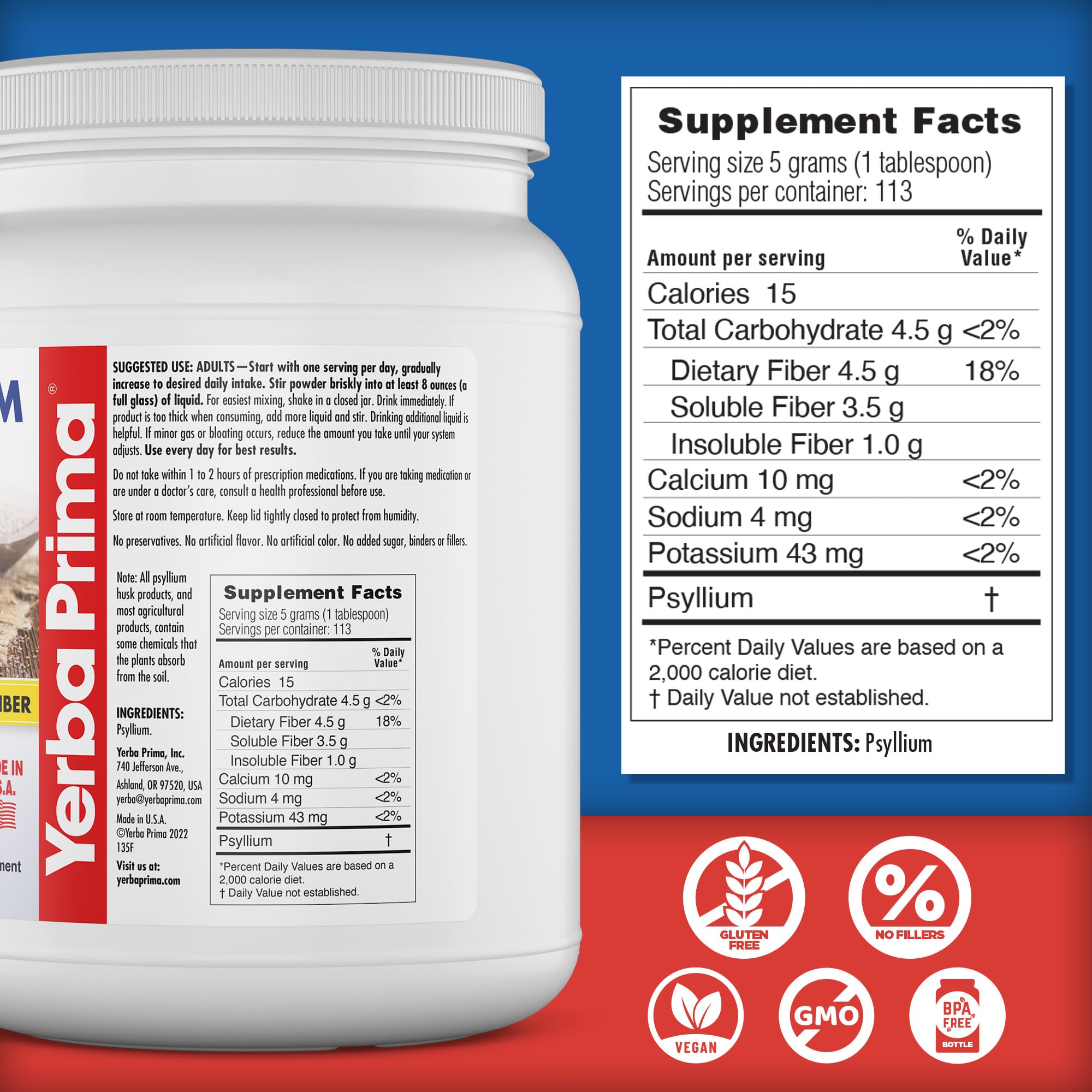 Yerba Prima organic psyllium husk