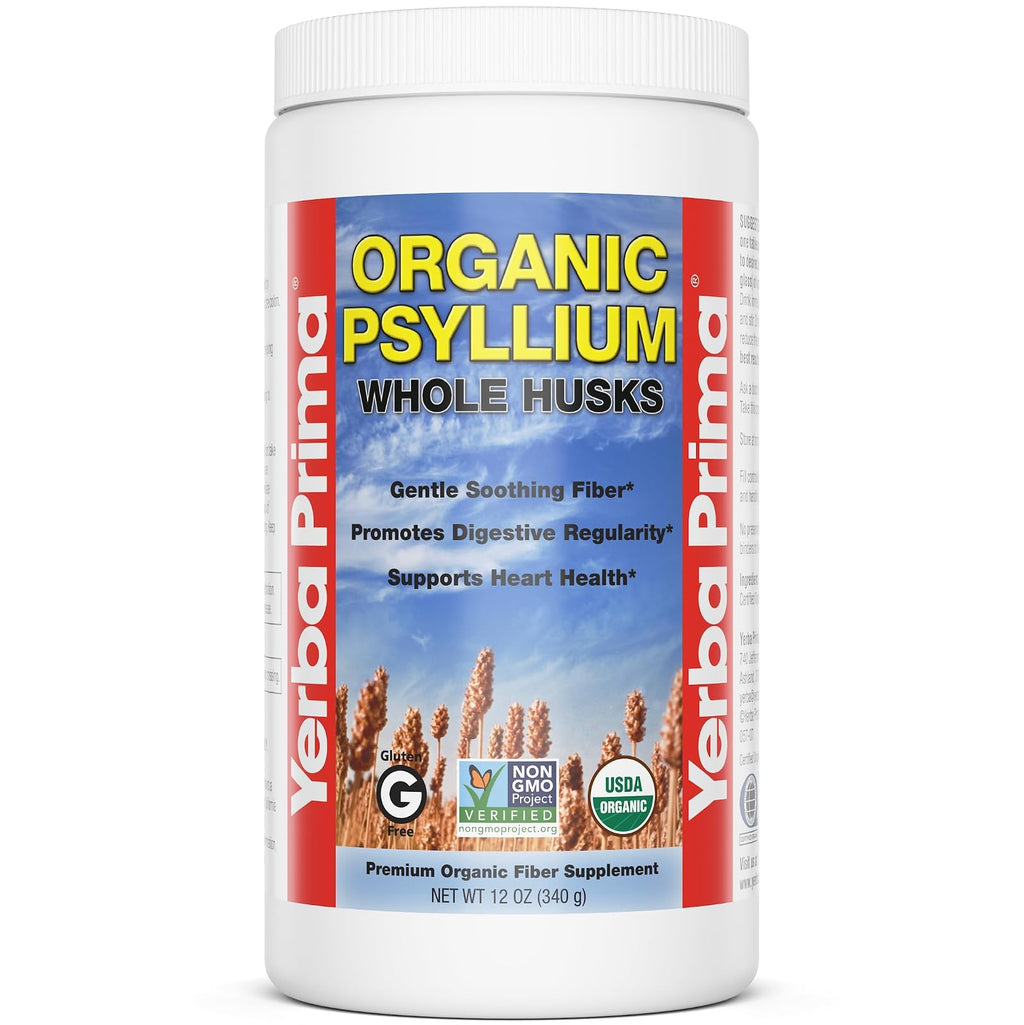 Yerba Prima organic psyllium husks for digestion