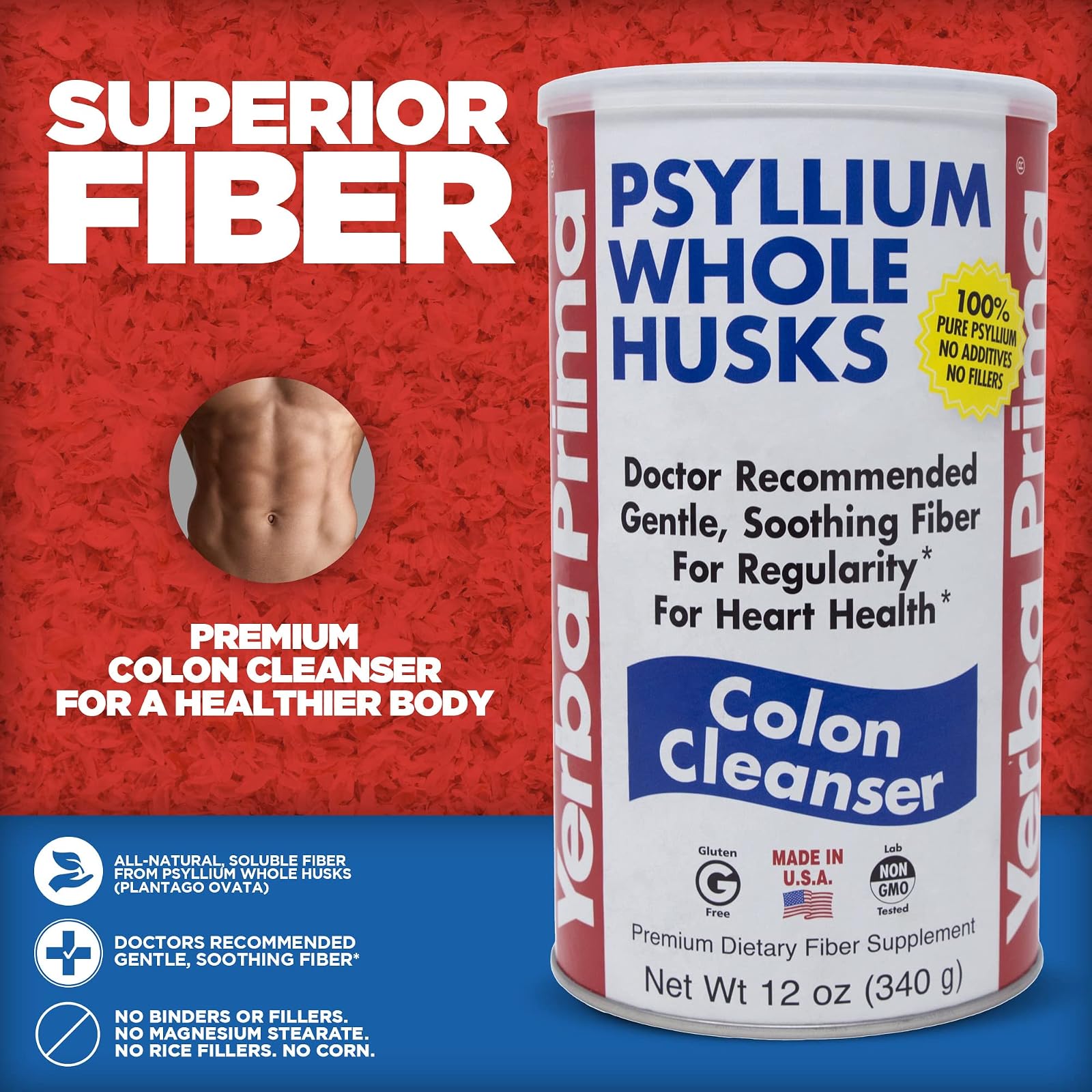 Yerba Prima psyllium for gut wellness