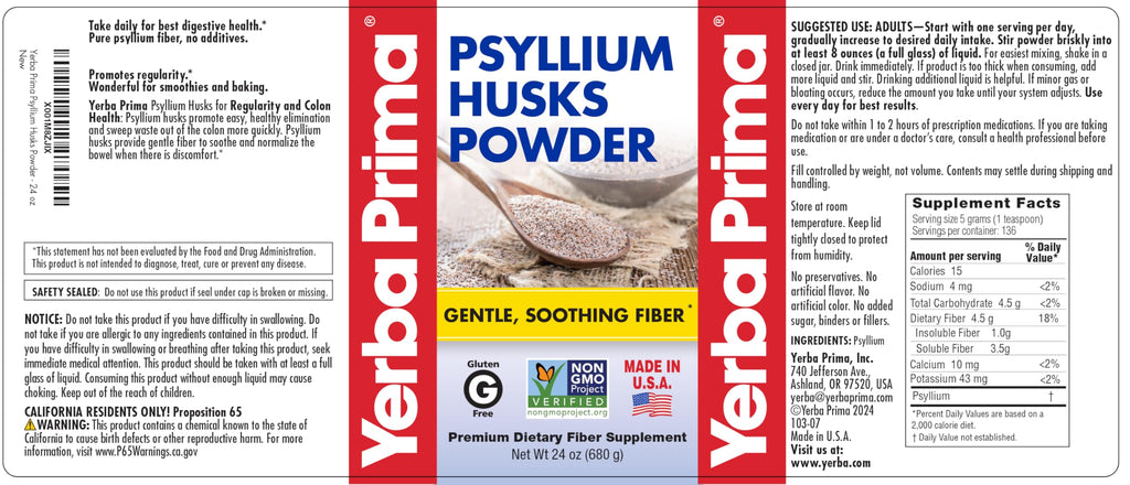 Yerba Prima psyllium for weight management