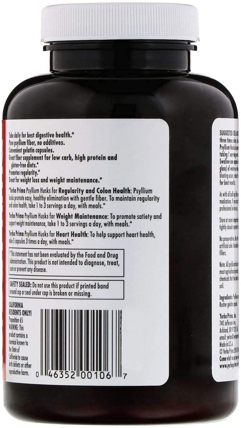 Yerba Prima psyllium for wellness