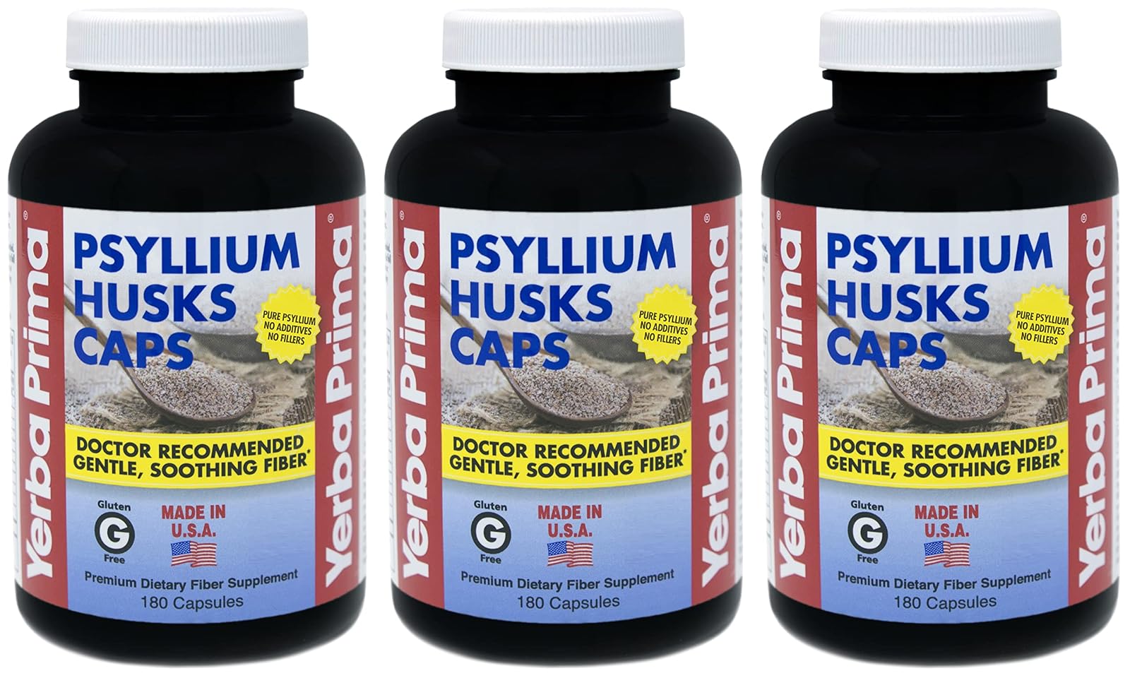 Yerba Prima psyllium husk capsules
