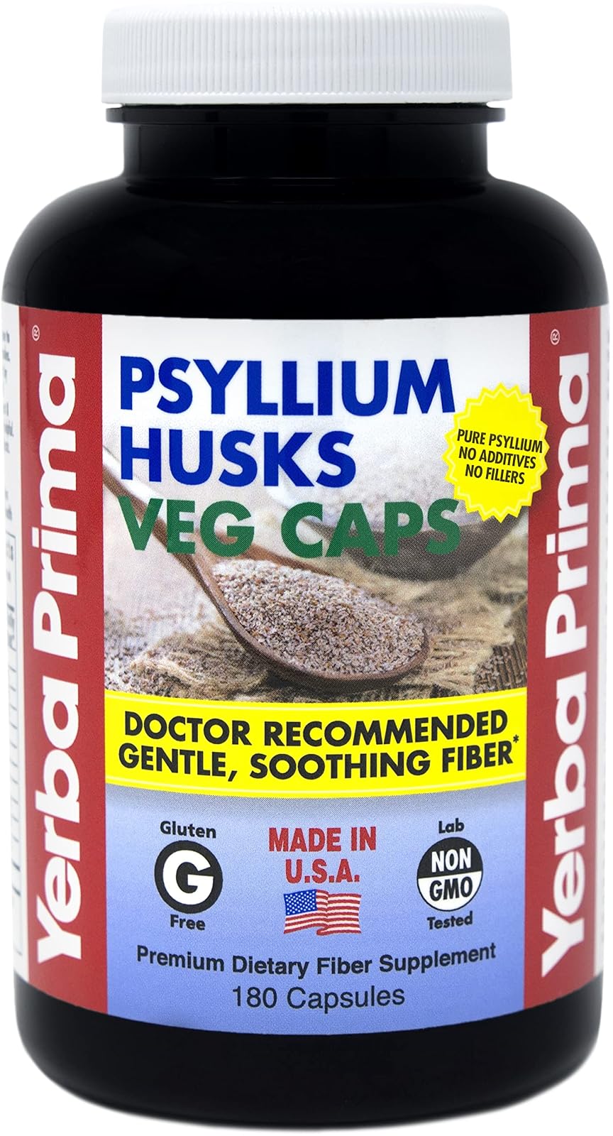 Yerba Prima psyllium husk capsules