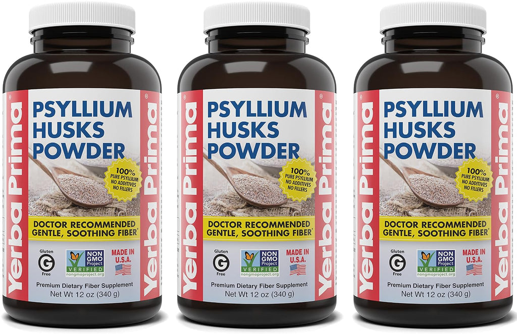 Yerba Prima psyllium husk powder for digestion