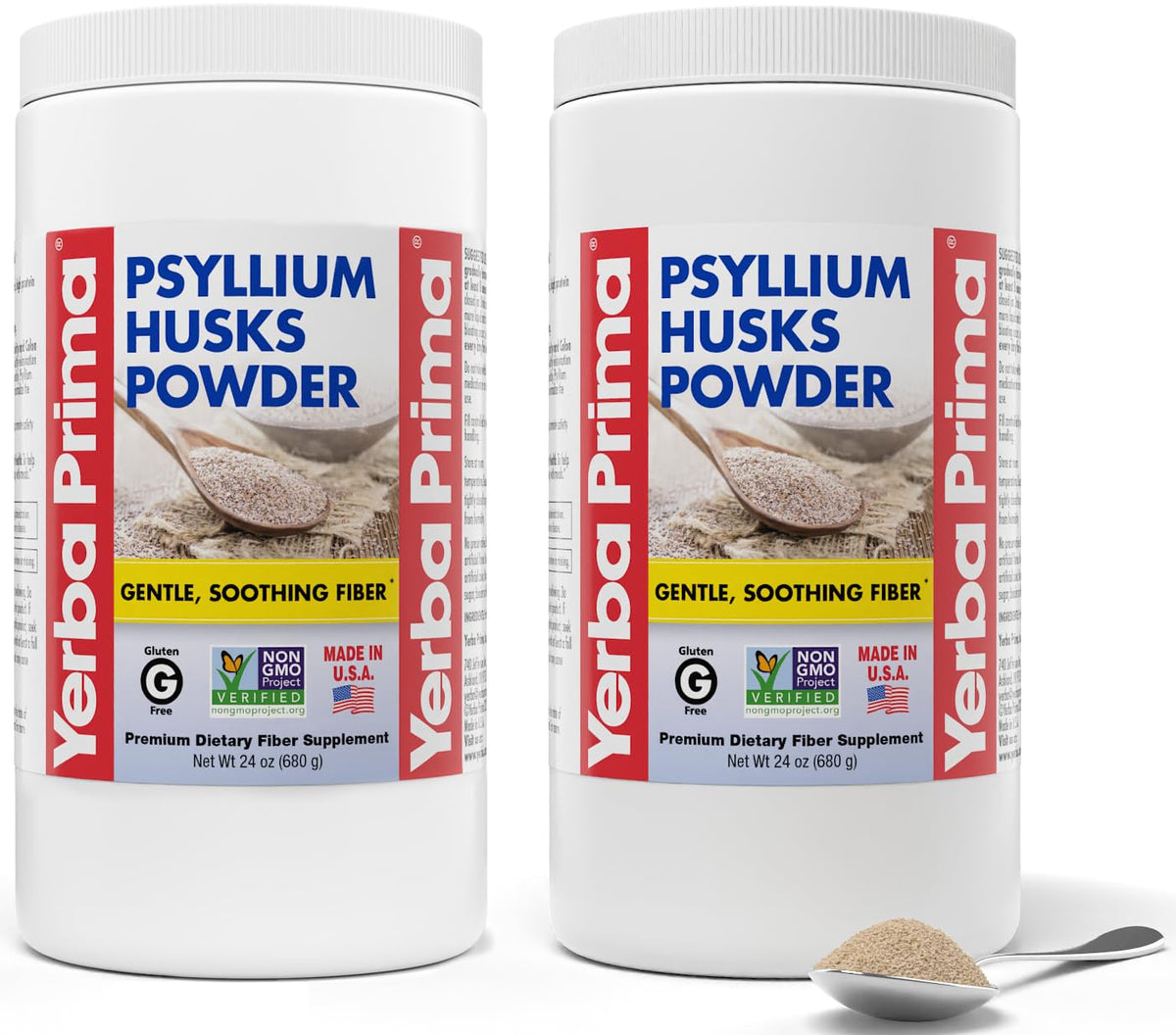 Yerba Prima psyllium husk powder for digestion