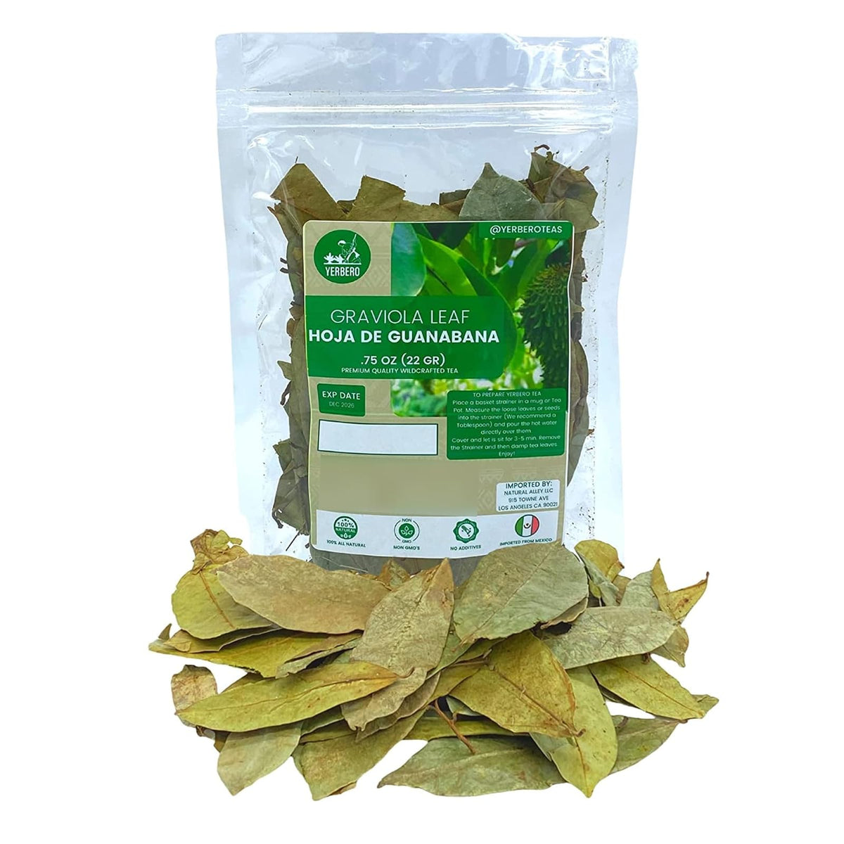 Yerbero dried graviola soursop leaves