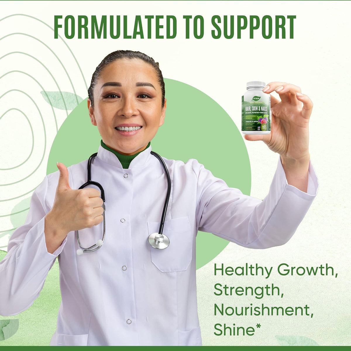 YEVANI hair skin nails vitamin benefits