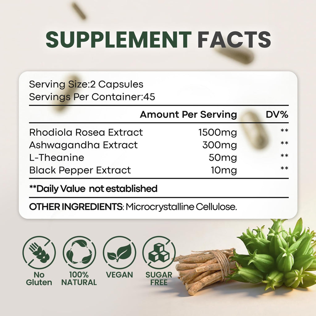 Yheso Rhodiola capsules for energy boost