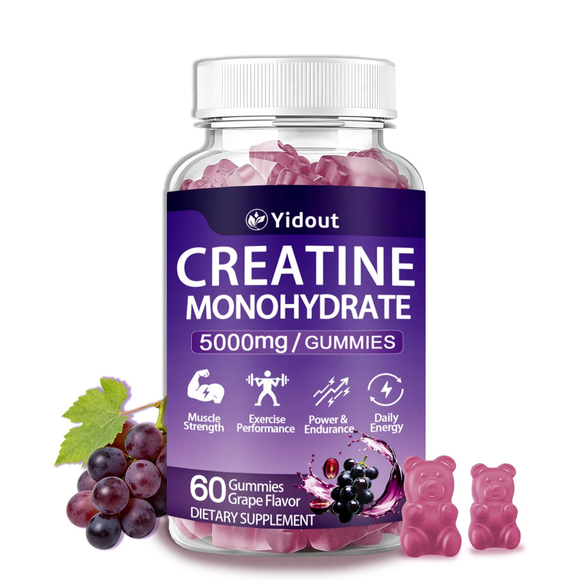 Yidout creatine gummies for energy