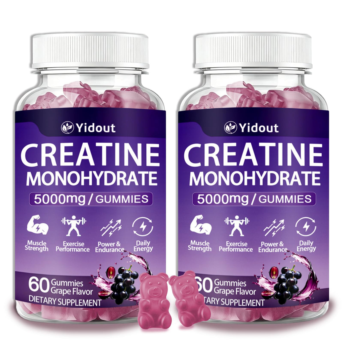 Yidout grape creatine gummies