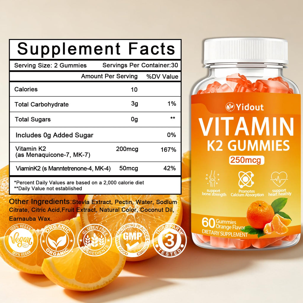 Yidout orange flavour vitamin K2