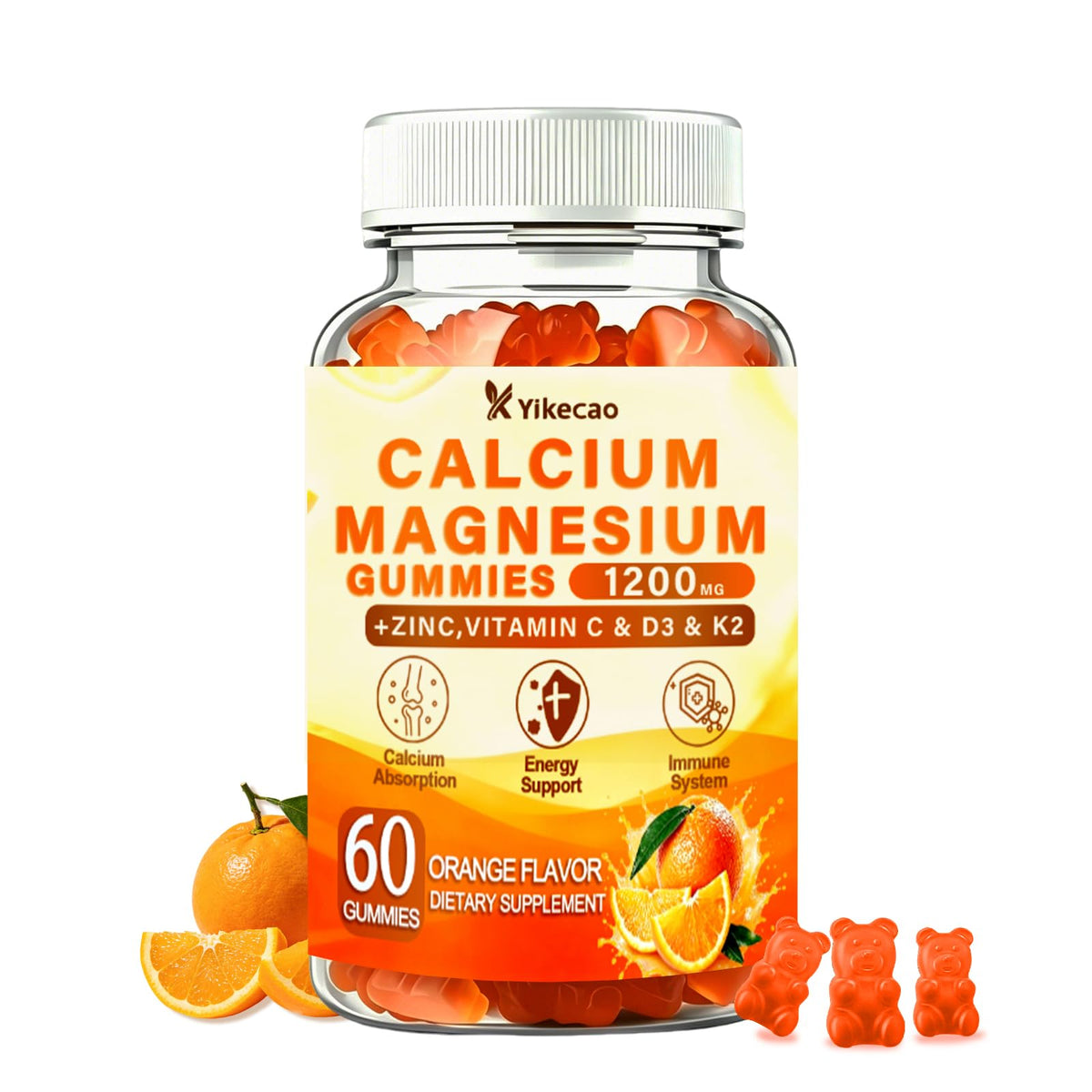 Yikecao calcium magnesium zinc gummies