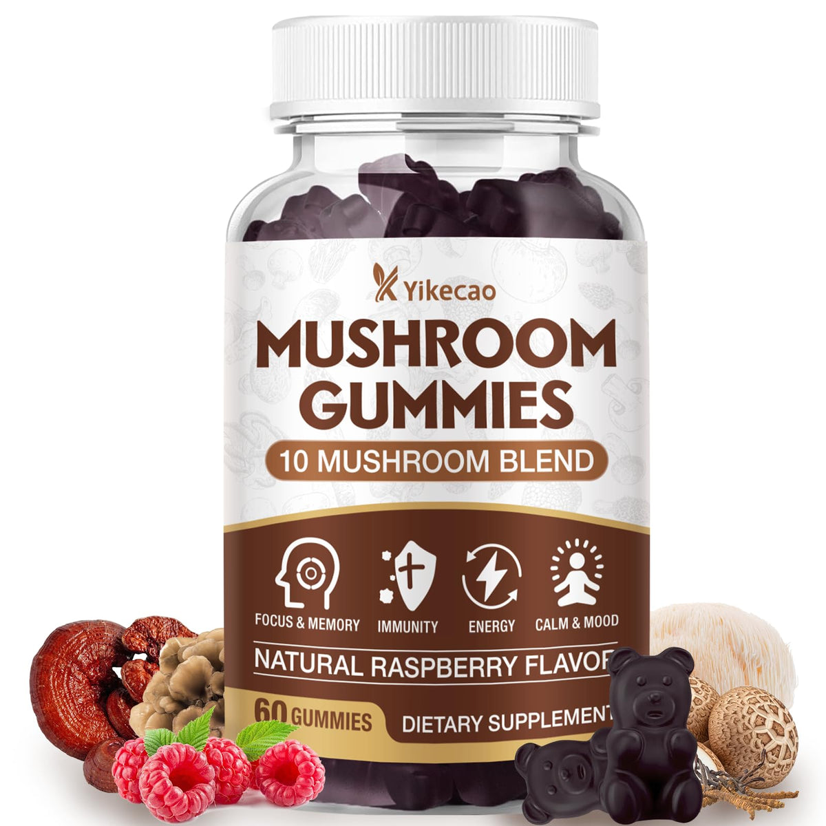 Yikecao mushroom gummies for focus