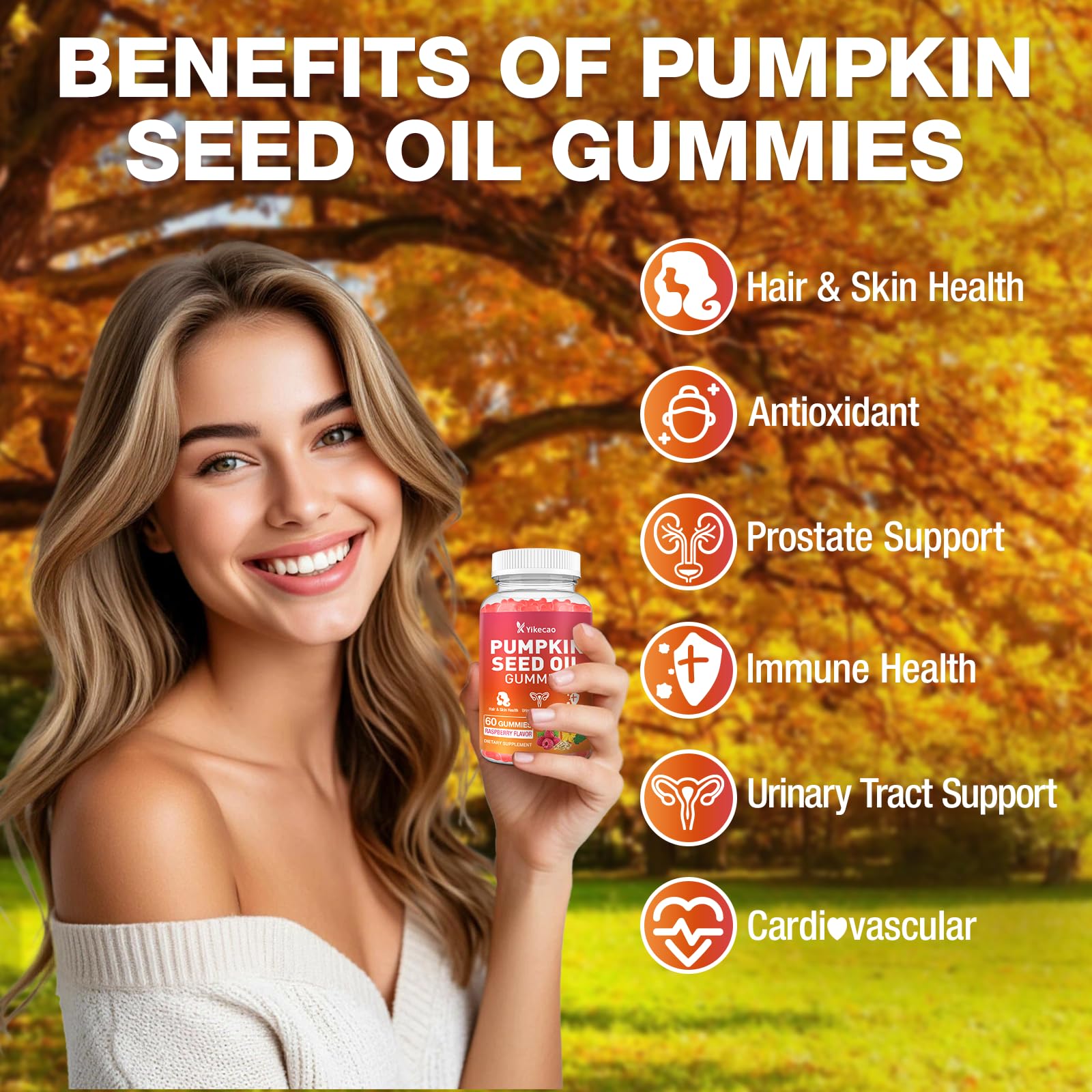 Yikecao pumpkin seed oil gummies