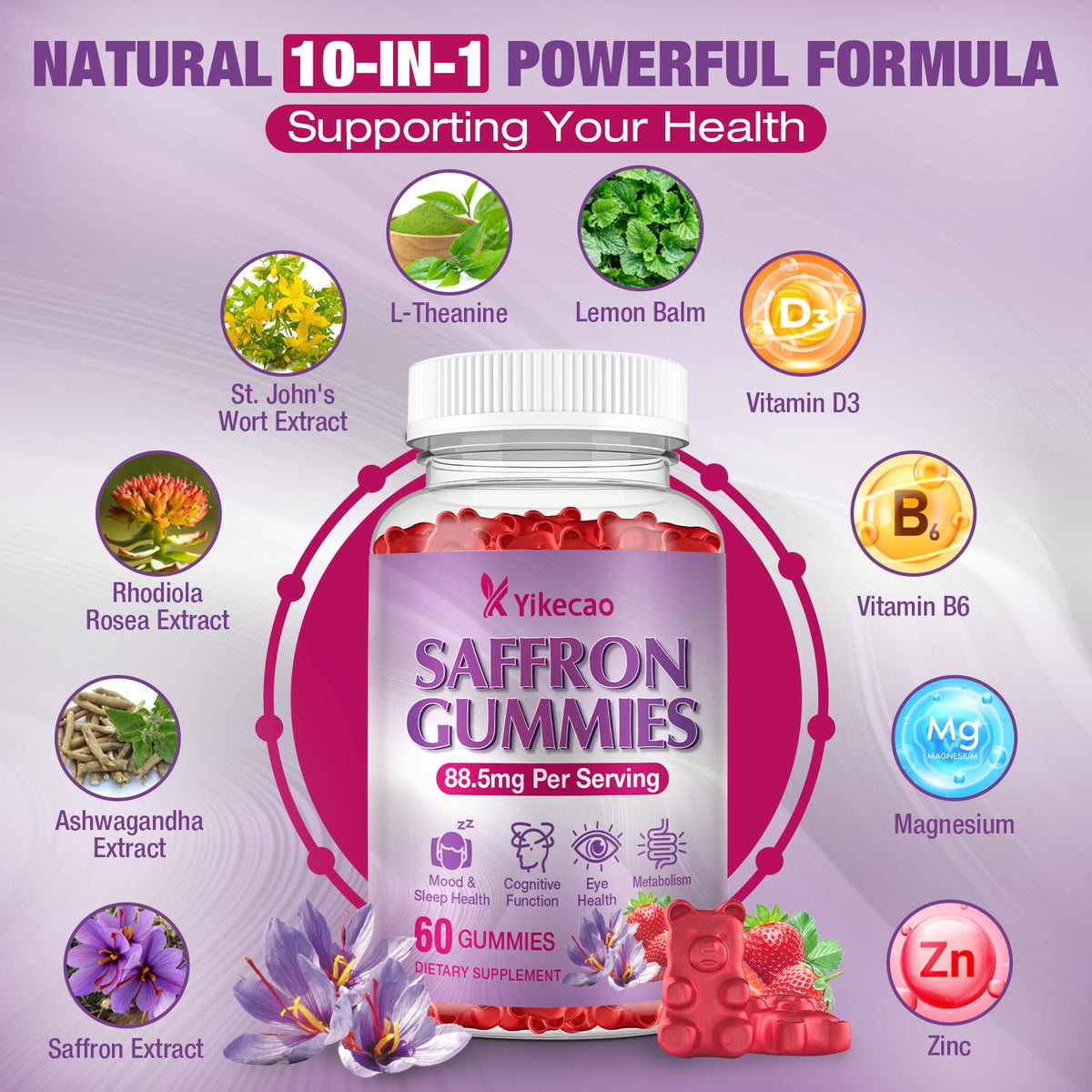Yikecao saffron supplements for stress relief