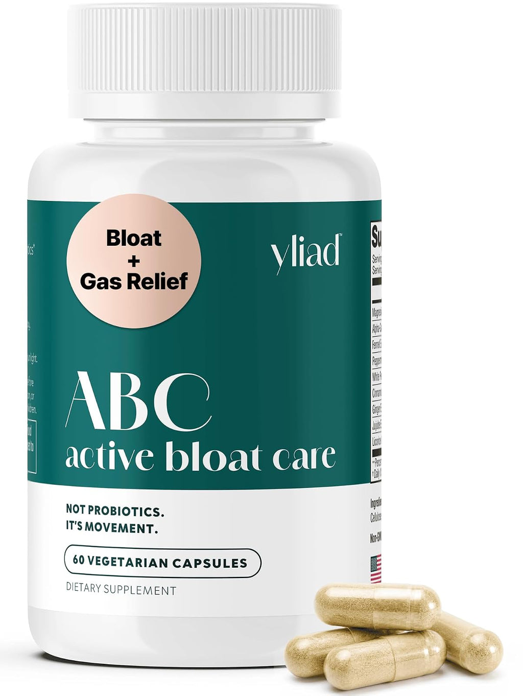 Yliad debloat supplement for gas relief