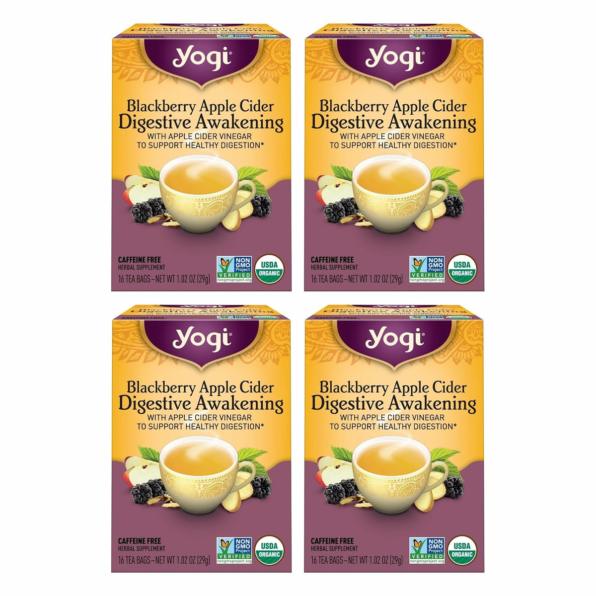 Yogi blackberry apple cider herbal tea