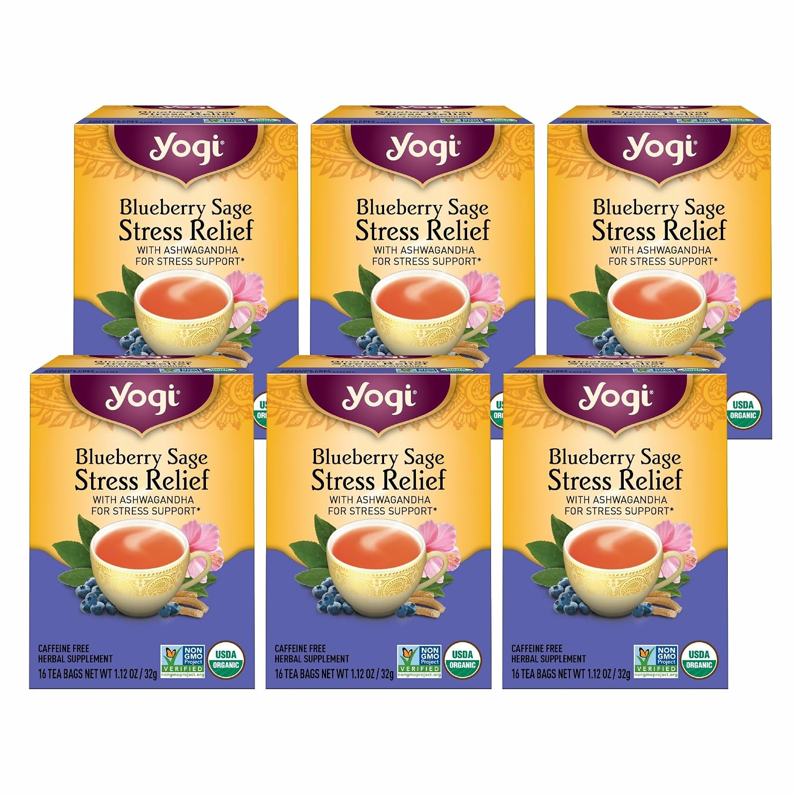 Yogi Blueberry Sage herbal tea bags