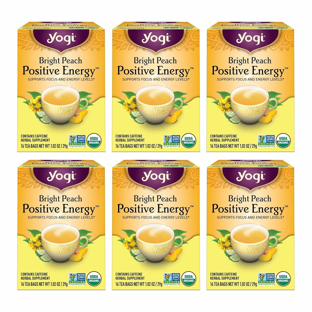 Yogi Bright Peach herbal tea bags