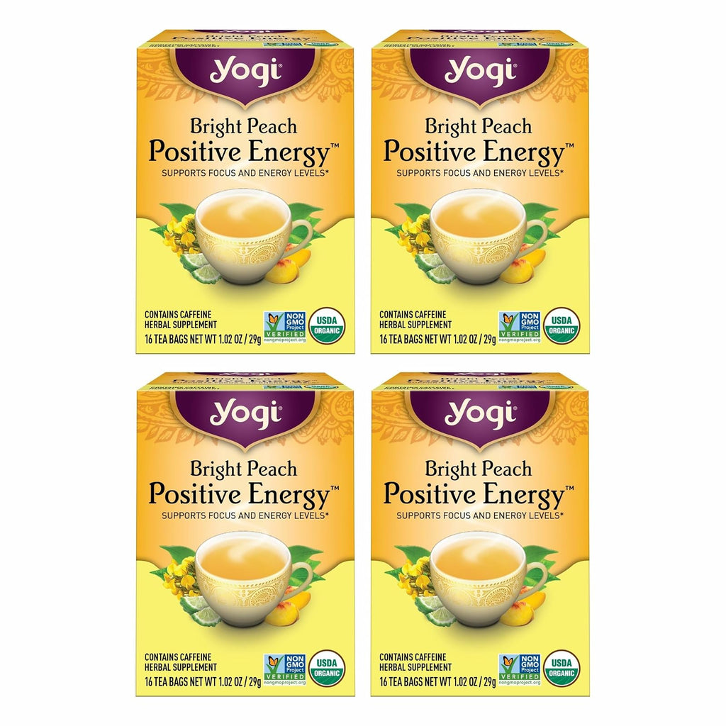Yogi Bright Peach herbal tea bags