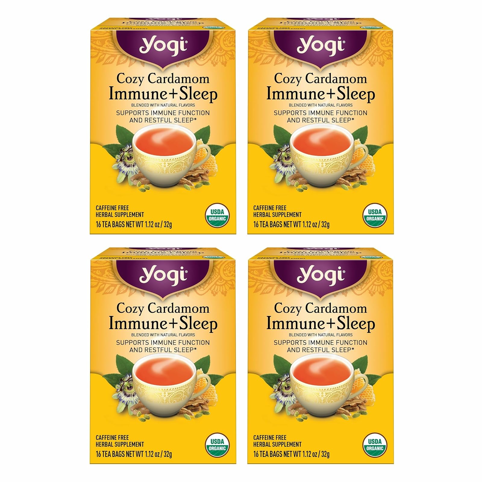 Yogi Cozy Cardamom herbal tea bags