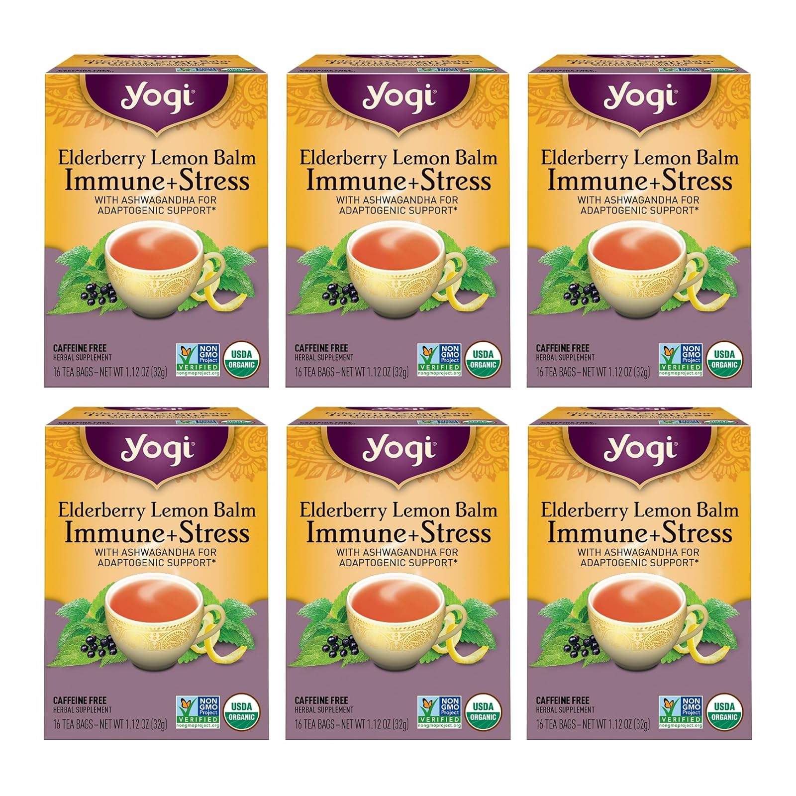 Yogi elderberry lemon balm herbal tea
