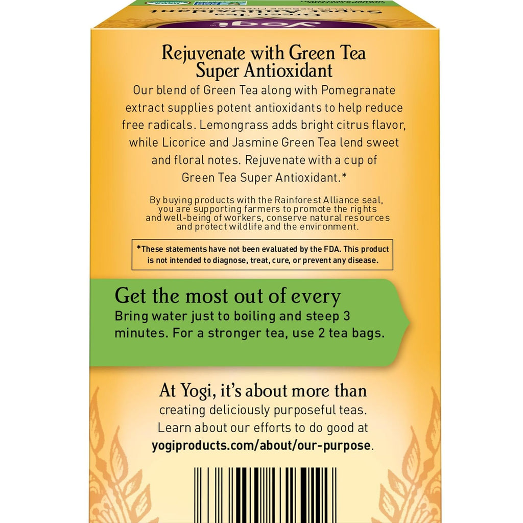 Yogi green tea for wellness