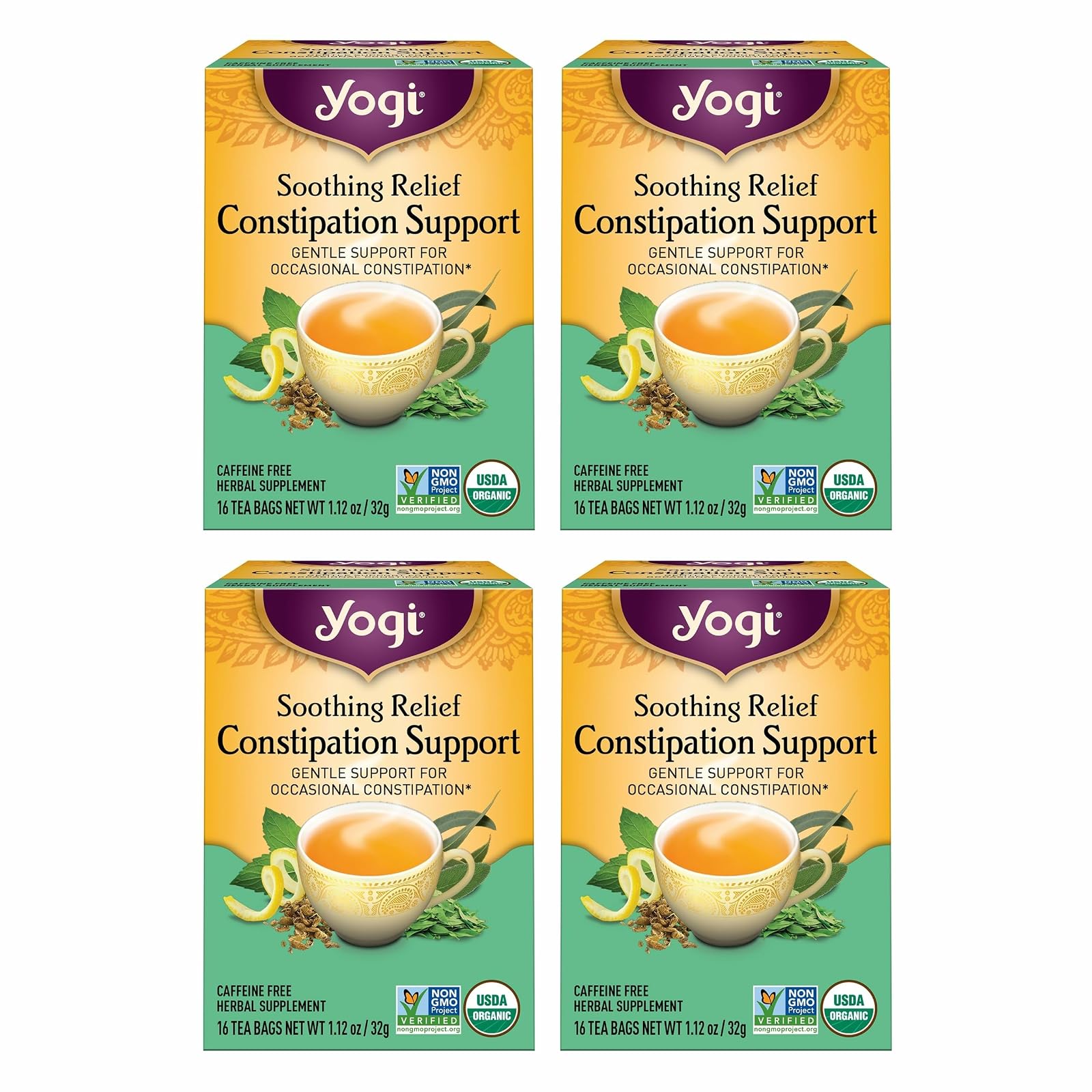 Yogi herbal tea for constipation relief