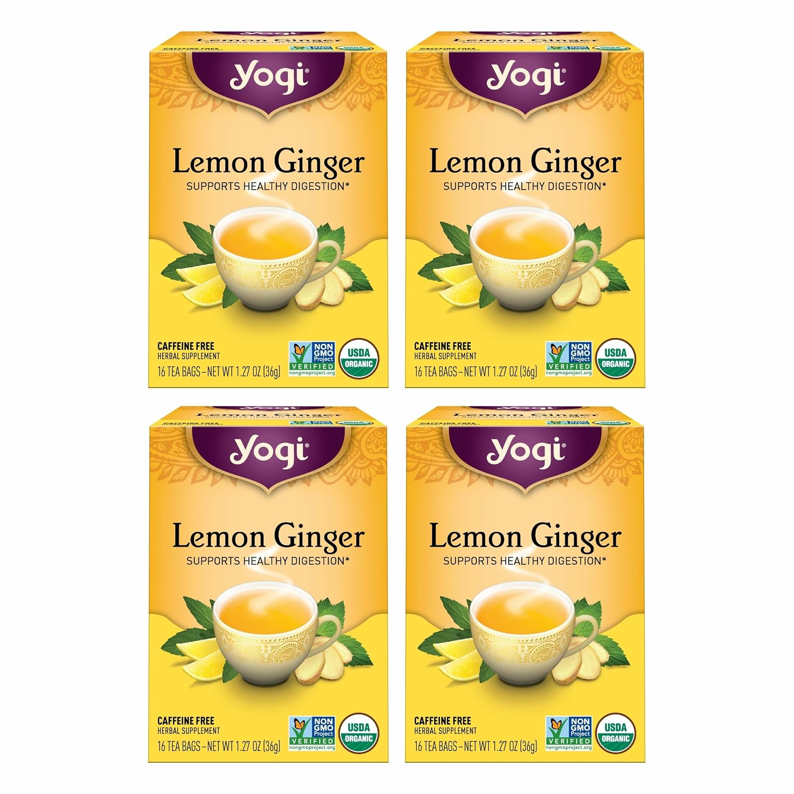 Yogi lemon ginger herbal tea bags
