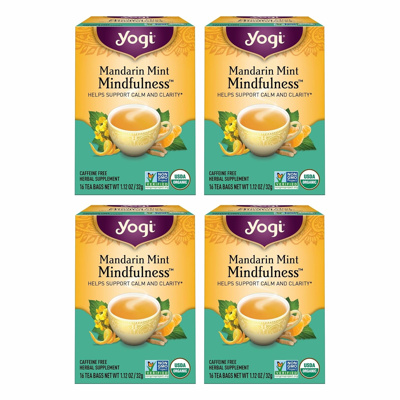 Yogi Mandarin Mint herbal tea bags