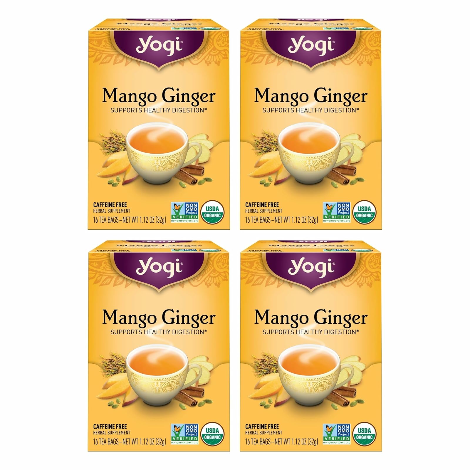 Yogi mango ginger herbal tea bags
