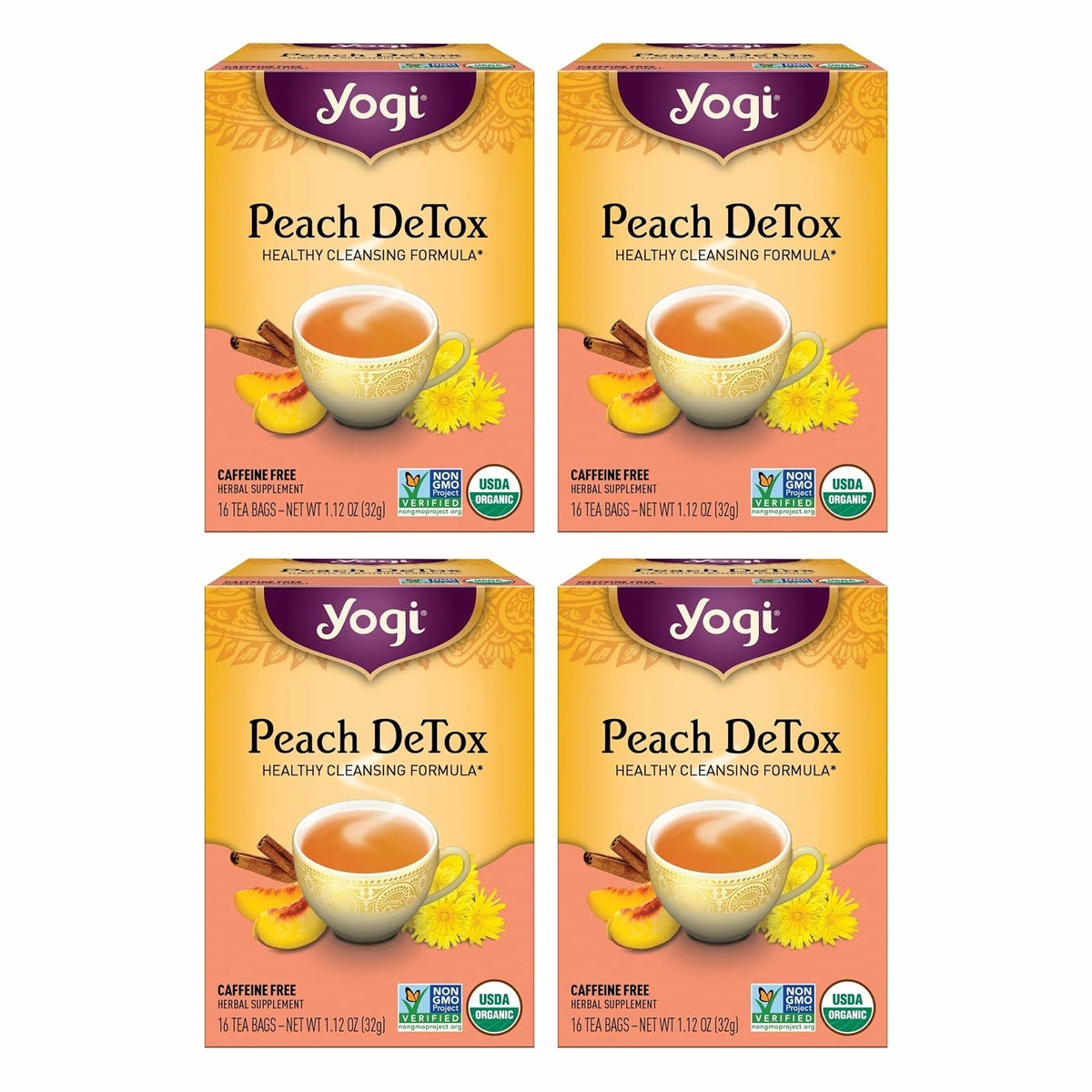 Yogi Peach DeTox herbal tea bags