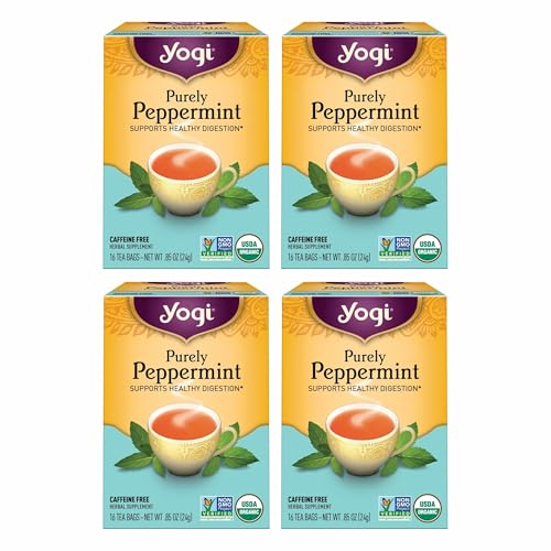 Yogi peppermint tea bags for relaxation