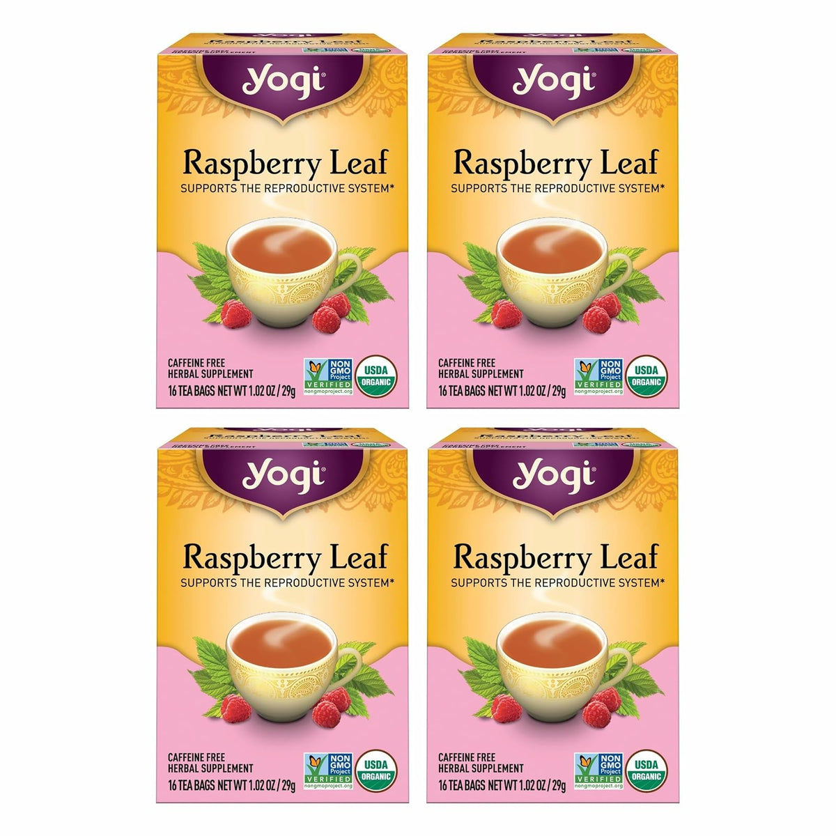 Yogi raspberry leaf herbal tea bags